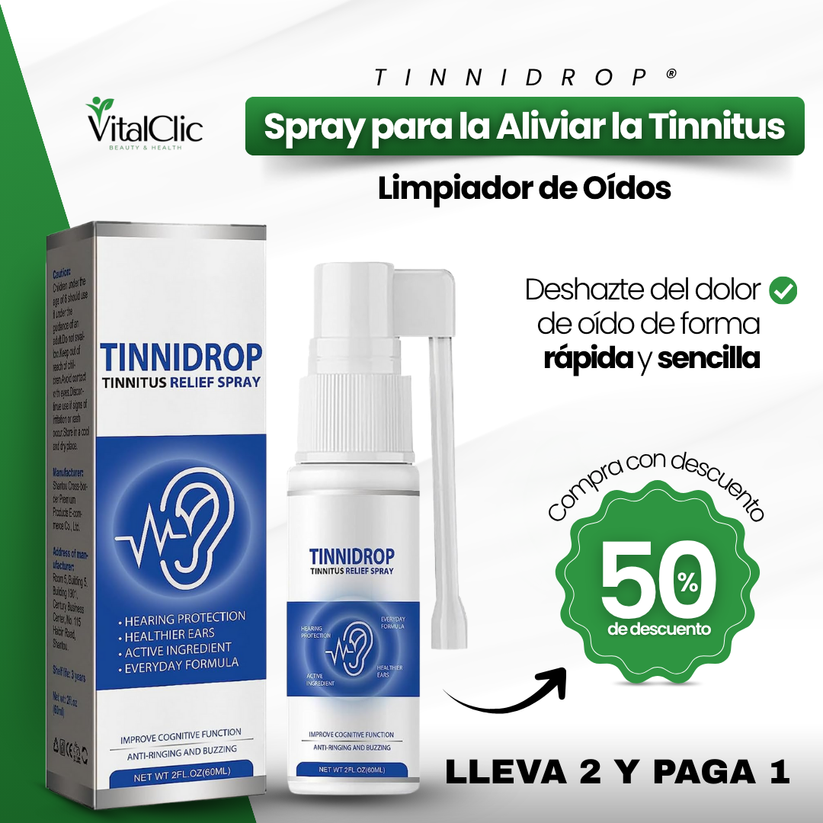 TinniDrop™ - Spray para la Aliviar la Tinnitus y Limpiador de Oidos 😱L ...